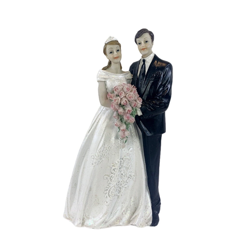 Cake Decoration Dolls Bride Groom Resin Figurine Funny Wedding ...