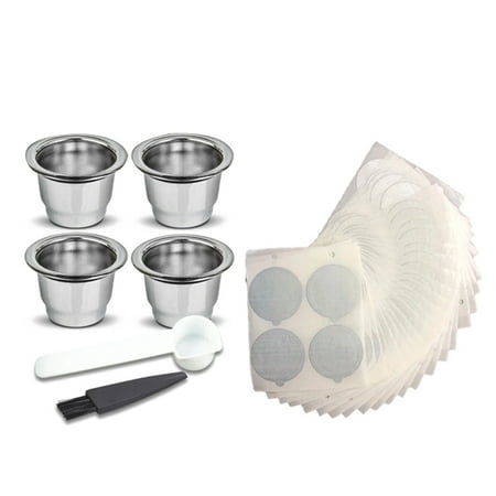 Stainless Steel Fillable Coffee Capsules Set Reusable Coffee Capsule ...