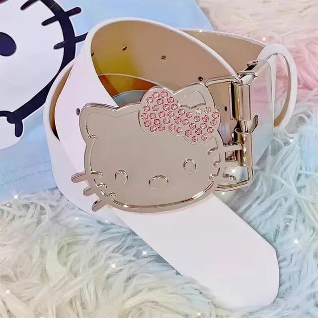 Sanrio Hello Kitty Girl Belt Cartoon Cute Sweet Candy Colors Rhinestone ...