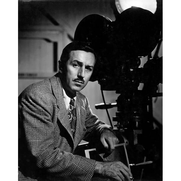 Walt Disney portrait on set by movie camera 8x10 inch photo - Walmart.com