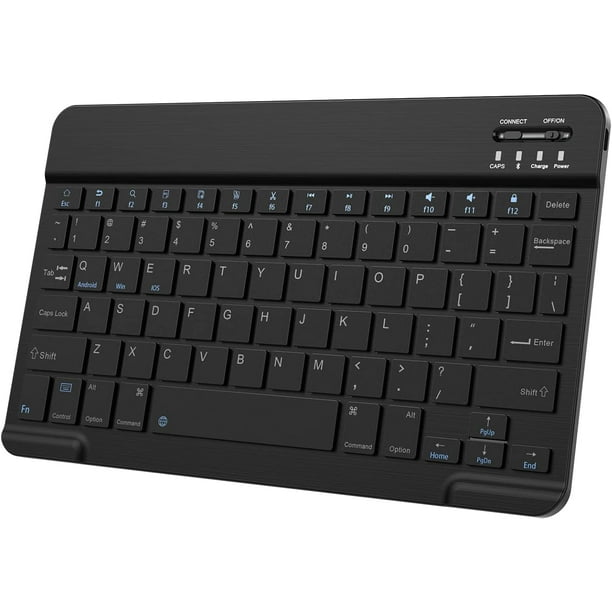 Ultra-Slim Small Bluetooth Keyboard, Portable Rechargeable External ...