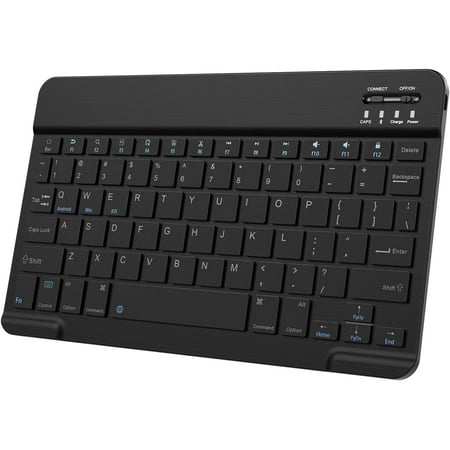 Ultra-Slim Small Bluetooth Keyboard, Portable Rechargeable External ...