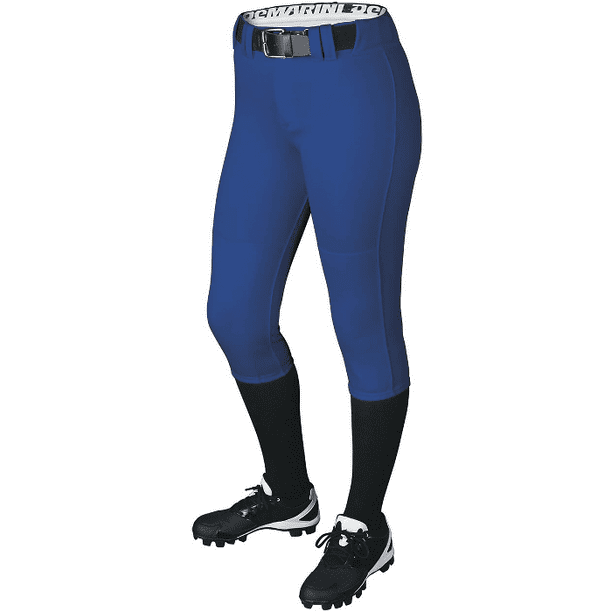 DeMarini Girl's Belted Fastpitch Softball Pant - Royal - Small ...