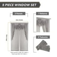 "Regal Home Lightweight 5-PC 84"" Window Curtain Set with Semi-Sheer ...