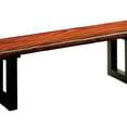 Furniture of America Two Tone Industrial Dining Bench, Natural Finish ...