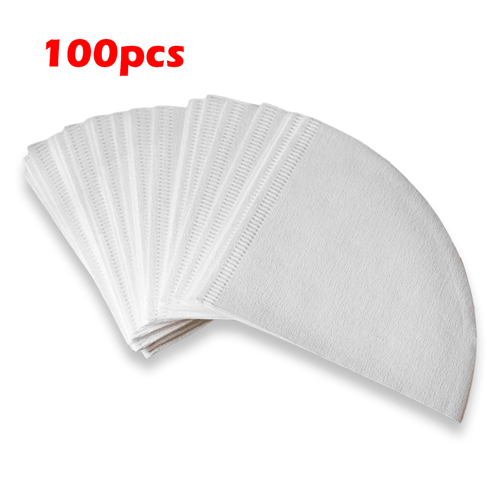 100Pcs Disposable V Shaped Coffee Filters Paper Unbleached Dripper ...