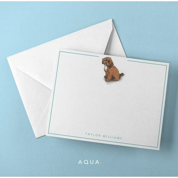 Personalized Dog Note Card set Flat Stationary Stationery set Custom ...