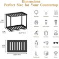 2 Tier Bathroom Counter Organizer Shelf Rectangular Vanity Rack Storage ...