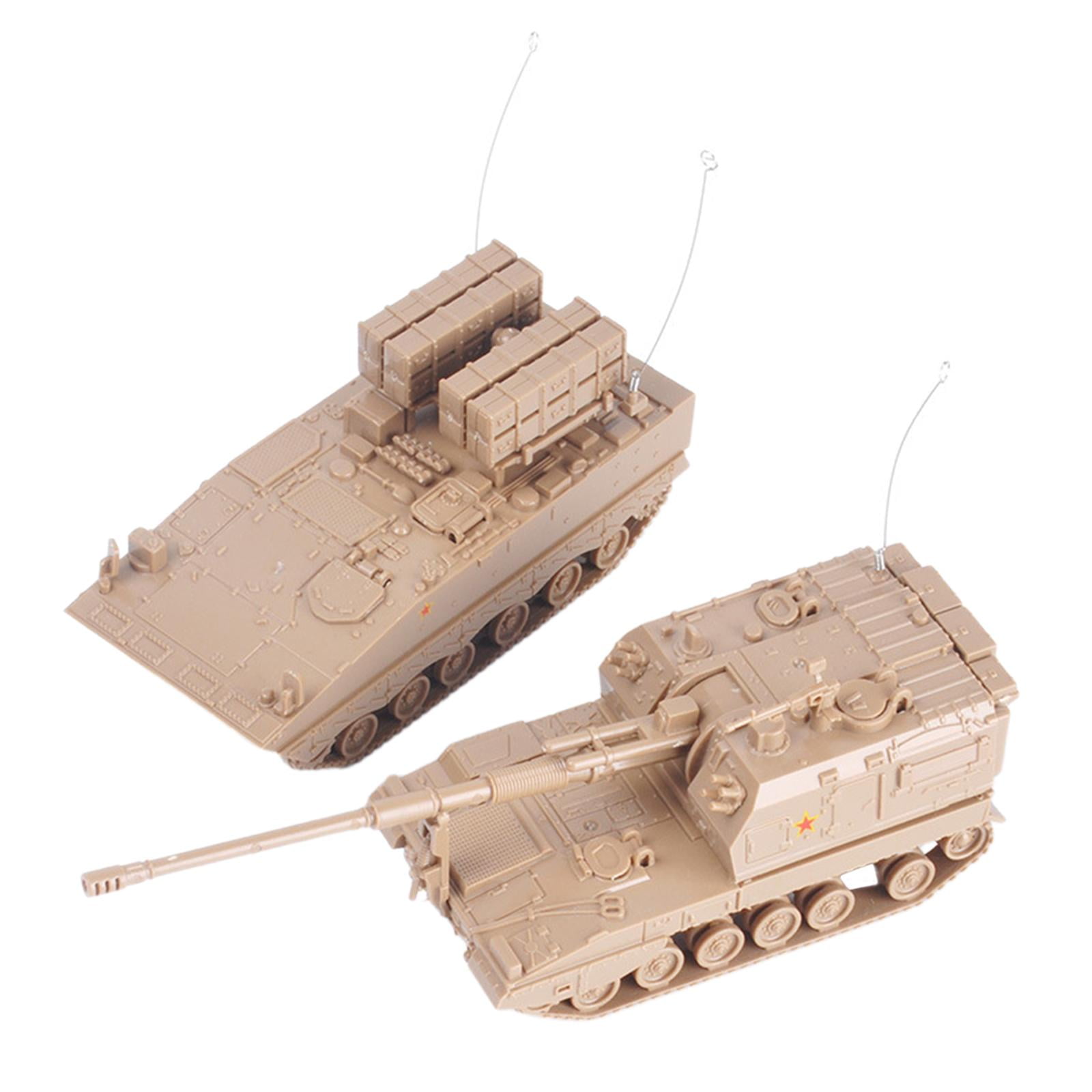 2x 1:72 Scale 4D Tank Model Collectible Vehicle Tank Model Toy ...