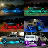 LED Wheel Ring Rim Lights RGB Color Chasing Turn Signal IP68 Bluetooth ...