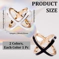 2Pcs 2 Colors Alloy Enamel Scarf Ring Clip for Women Mixed Color ...