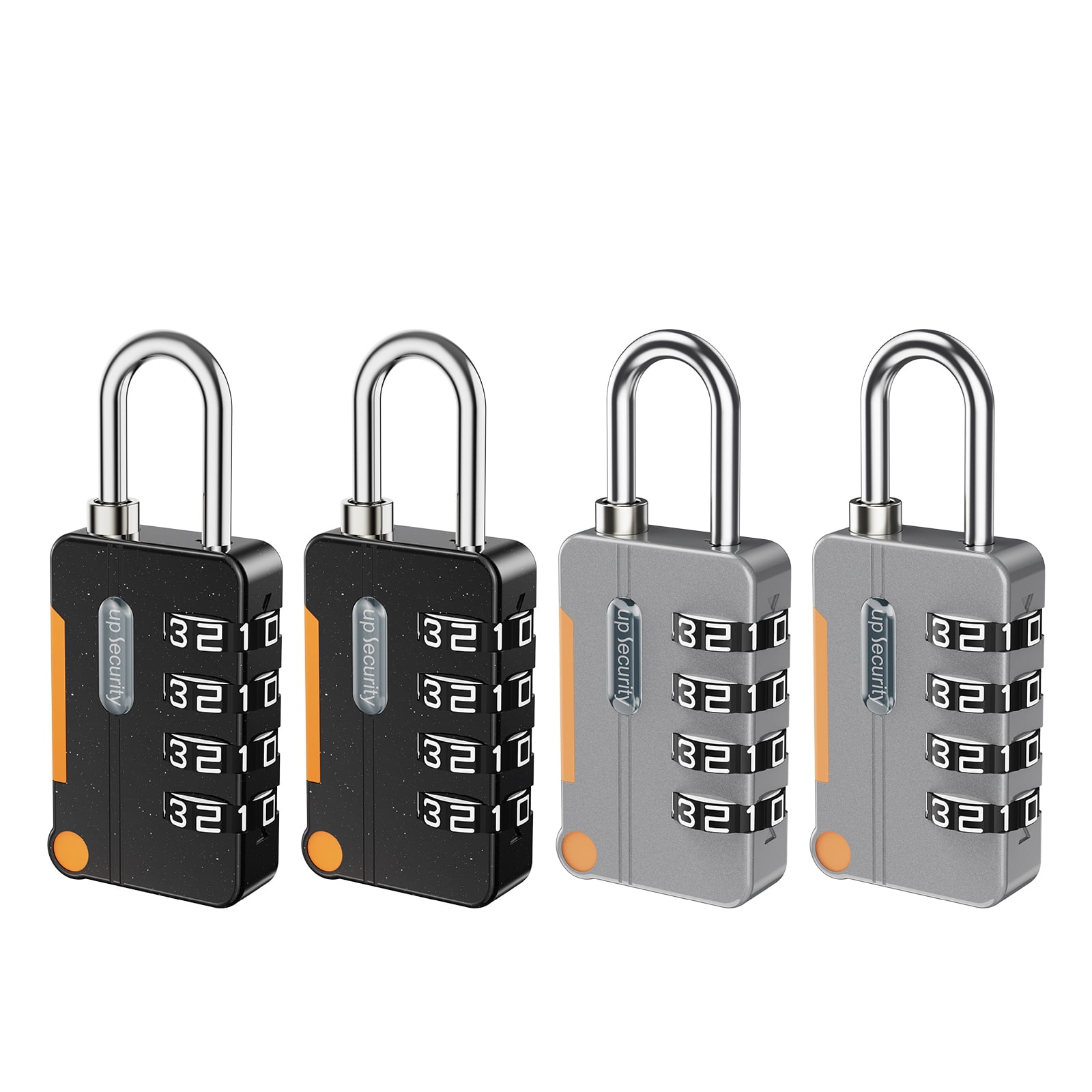 Combination Padlock, AMIR 4 Digit Resettable Security Combination Locks ...