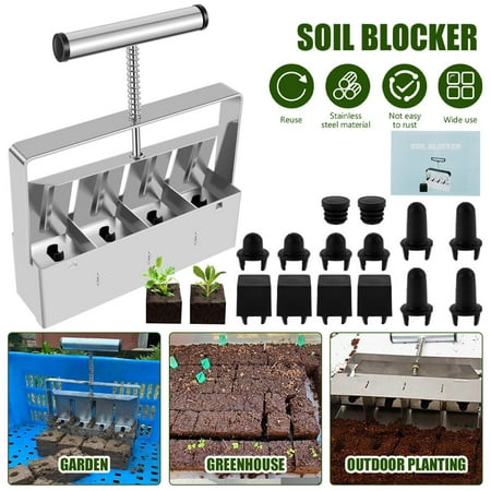Soil Block Maker Micro Soil Blocker Set Hand-held Ergonomic Soil ...