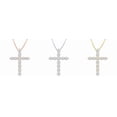 2 Carat Natural 14K White Gold Round Shape Diamond Cross Pendant ...