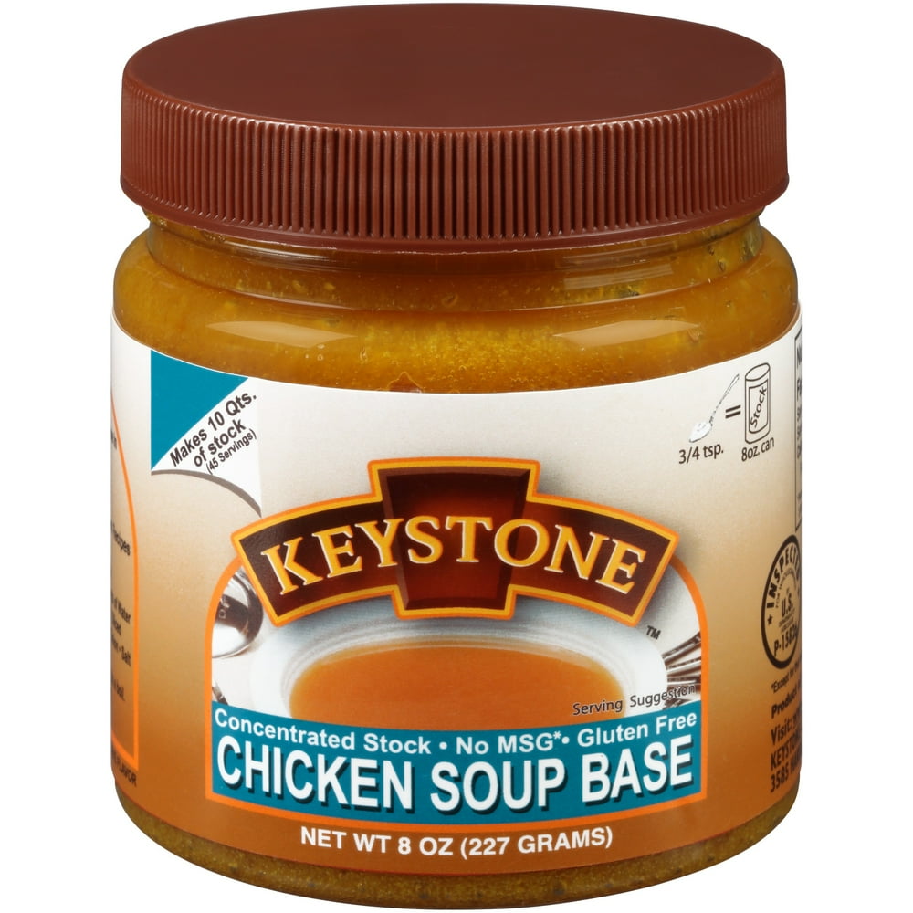Keystone Concentrated Chicken Soup Base Stock 8 Oz Jar