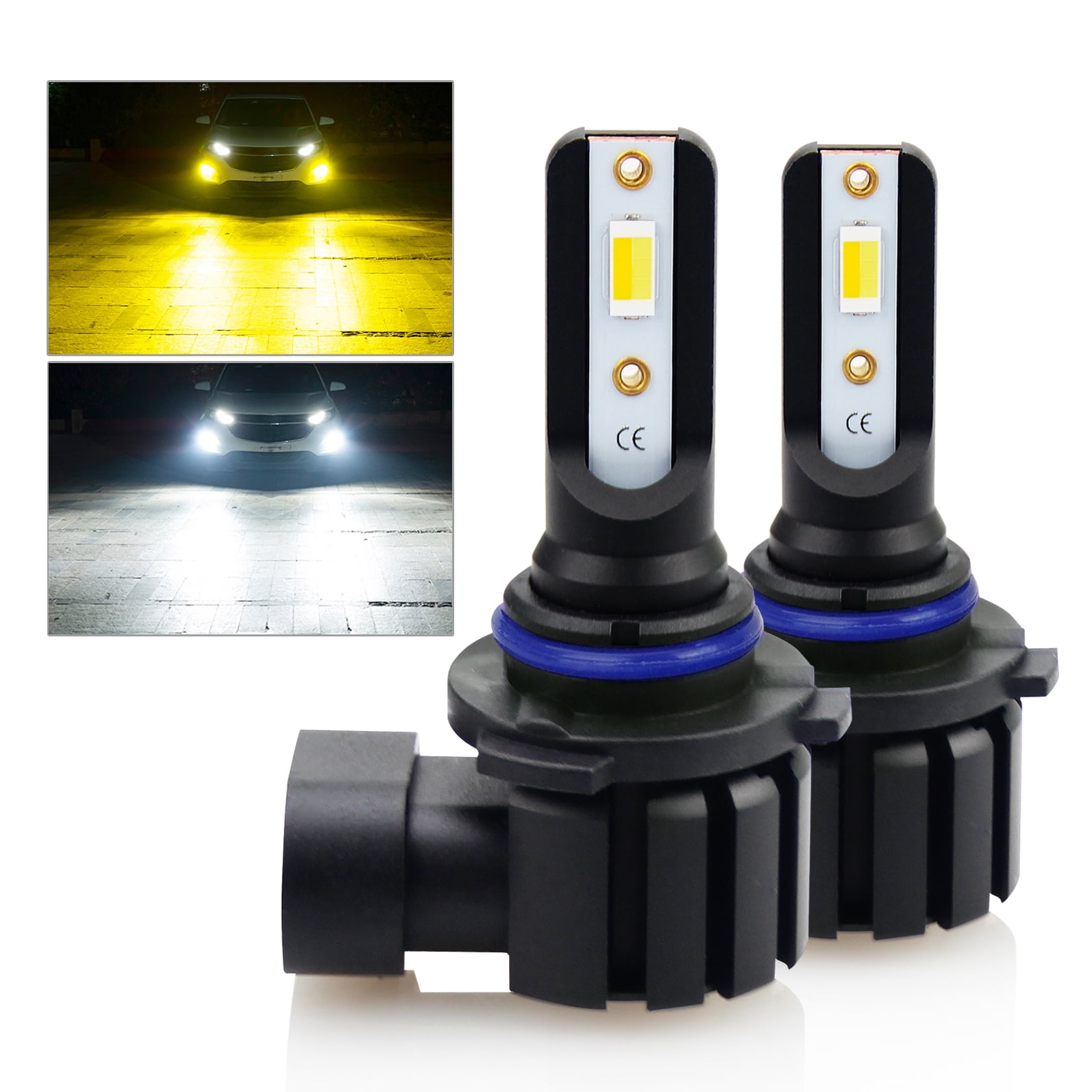 D-Lumina H10 Switchback LED DRL Fog Light, 40W 8000LM Dual Color Xenon ...