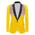 Glitter Sequin Wing Design Stage Performance Jacket for Men, Formal ...
