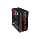 DIYPC Dragon-R-4LED ATX Mid Tower Gaming Case with 4x120mm Red LED Fans ...