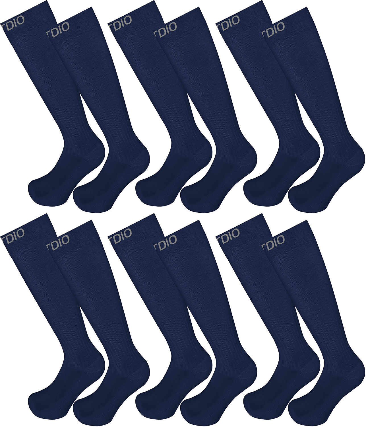 Plus Size Wide Calf Knee High 6 Pair Navy Blue 15 20mmHG Compression Plus Size Wide Calf Knee High 6 Pair Navy Blue 15 20mmHG Compression
