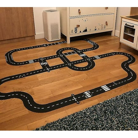 Diy Car Play Mat Road Pvc Puzzles Flexible City Road Race Car Track Toy ...