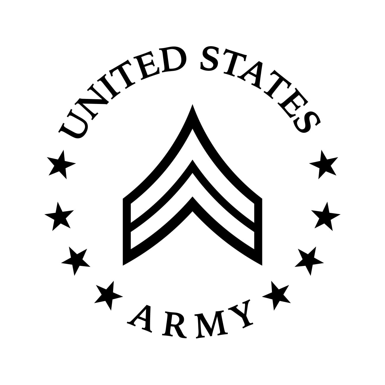 E-4 Corporal US Army Rank Sticker Decal Die Cut - Self Adhesive Vinyl ...