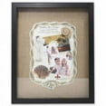 11x14 Black Front Hinged Shadow Box Frame - Burlap Display Board ...