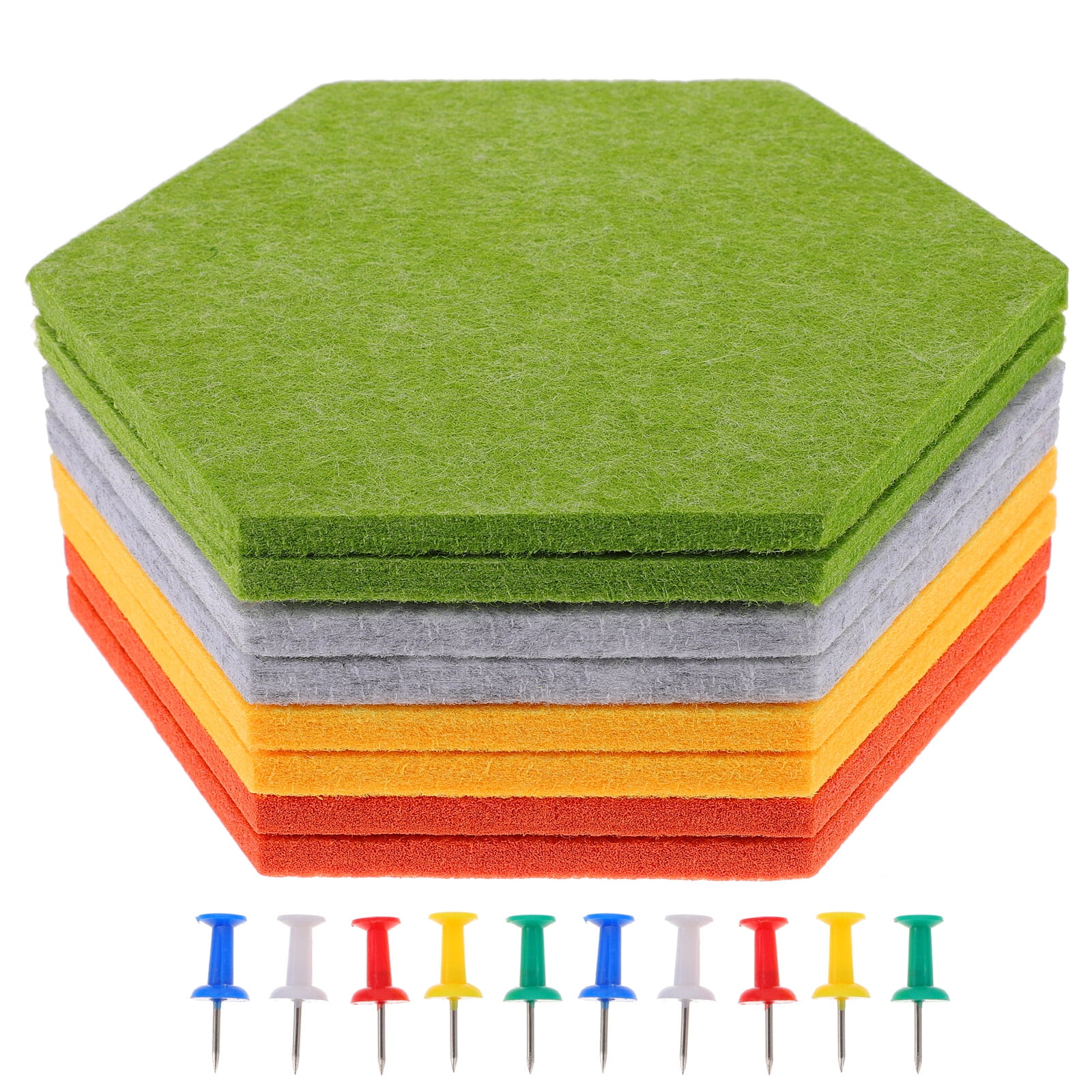 8pcs Colorful Wall-mounted Felt Hexagon Board Multi-use Wall Pin Board ...