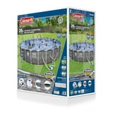 "Coleman Deluxe Series Ground Swim 26' x 52"" Power Steel Round Frame ...