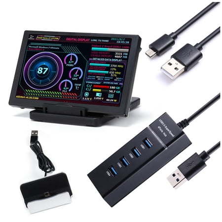 5 Inch IPS Monitor Screen Aluminum Alloy USB Computer Secondary Screen ...