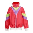 Boys Tracksuit Disco Zip Up Hip Hop Dance Color Matching Costume ...