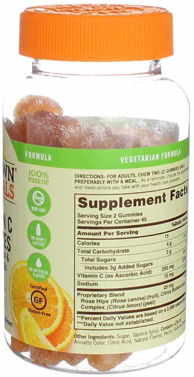Sundown Naturals Vitamin C Gummies, Orange Flavor 90 ea (Pack of 2)