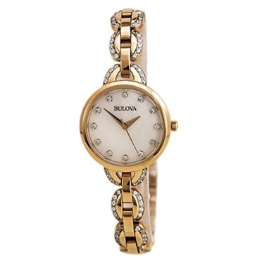 Bulova Women's Classic Champagne Dial Yellow Gold Steel Bracelet Watch ...