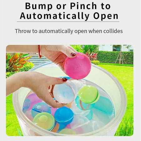 Splash Balls Reusable Water Bomb Balloons Toys Quick Fill Self Sealing ...