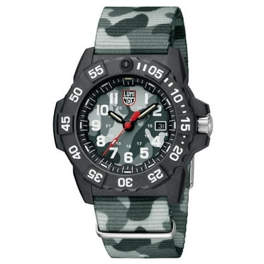 Luminox 0329 Men's Sea Turtle Giant Black Dial Rubber Strap Watch ...
