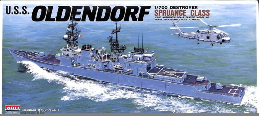 Arii 1:700 USS Oldendorf Destroyer Spruance Class Plastic Model Kit # ...