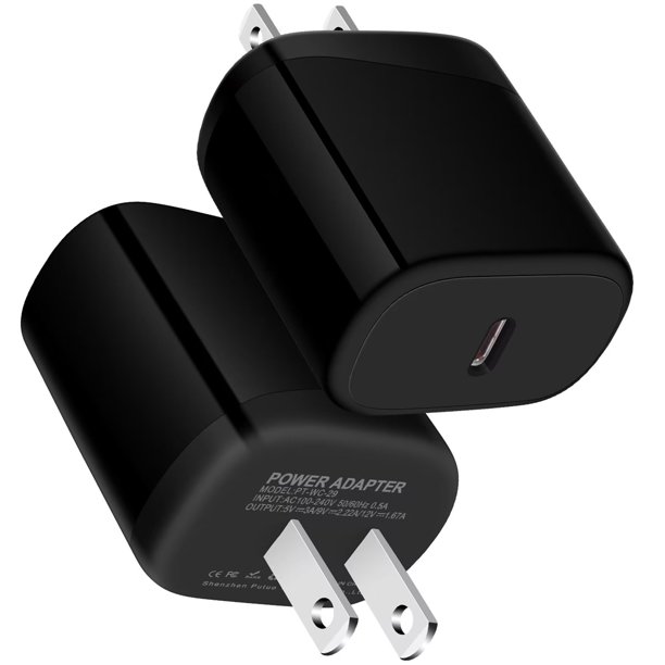 USB C Wall Charger Block,FiveBox 2Pack 20W PD Type C Charger Block Fast ...