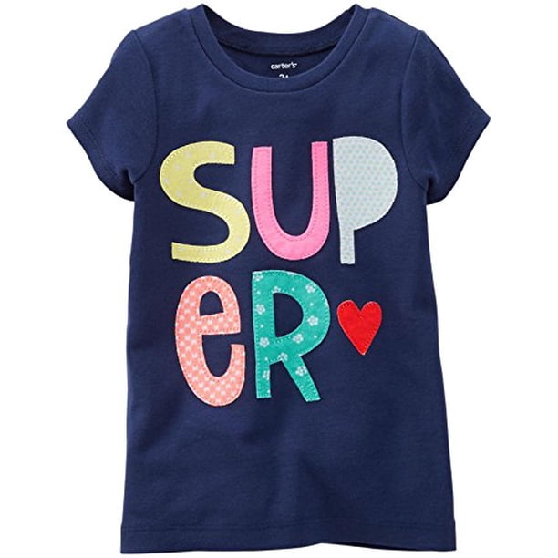 Baby Girls' Graphic Tee (Baby) - Navy - 9 Months - Walmart.ca