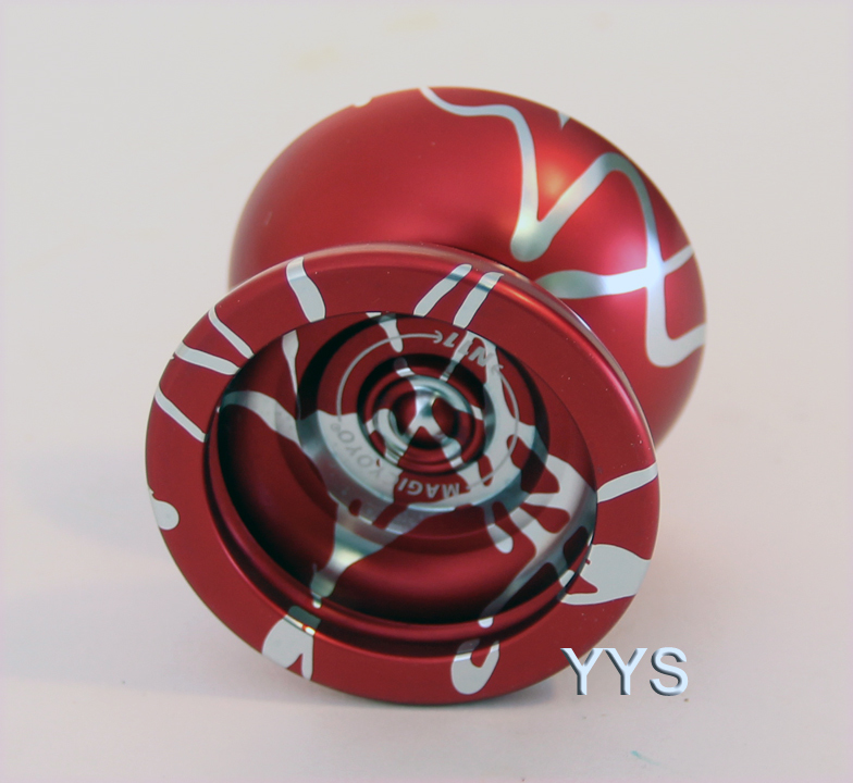 MAGICYOYO N11 Professional Yo-yo - Red with Silver Splash - Walmart.com