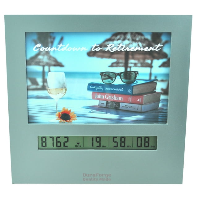 Large Display Retirement Countdown Clock With 4x6 Picture Frame ...