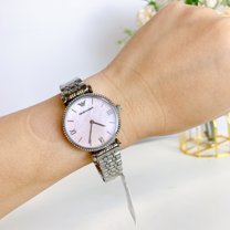 Emporio Armani Women's Retro Two-Tone Watch, Mother of Pearl Dial ...