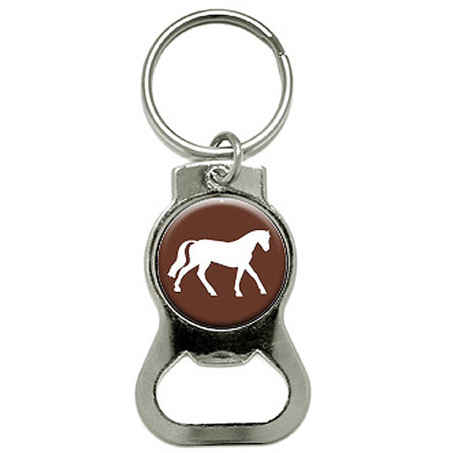 Horse Bottle Cap Opener Keychain Ring - Walmart.com