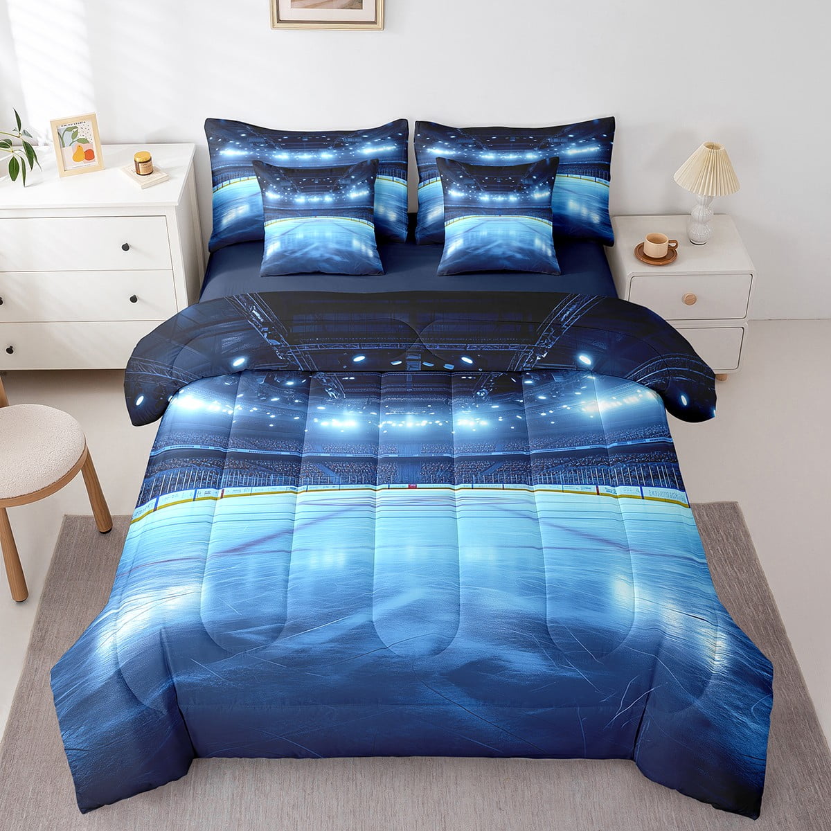 Click here for Erosebridal Sport Ice Hockey Bed In A Bag Full Siz... prices