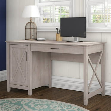 Better Homes & Gardens Modern Farmhouse L-Desk, Rustic Gray Finish ...