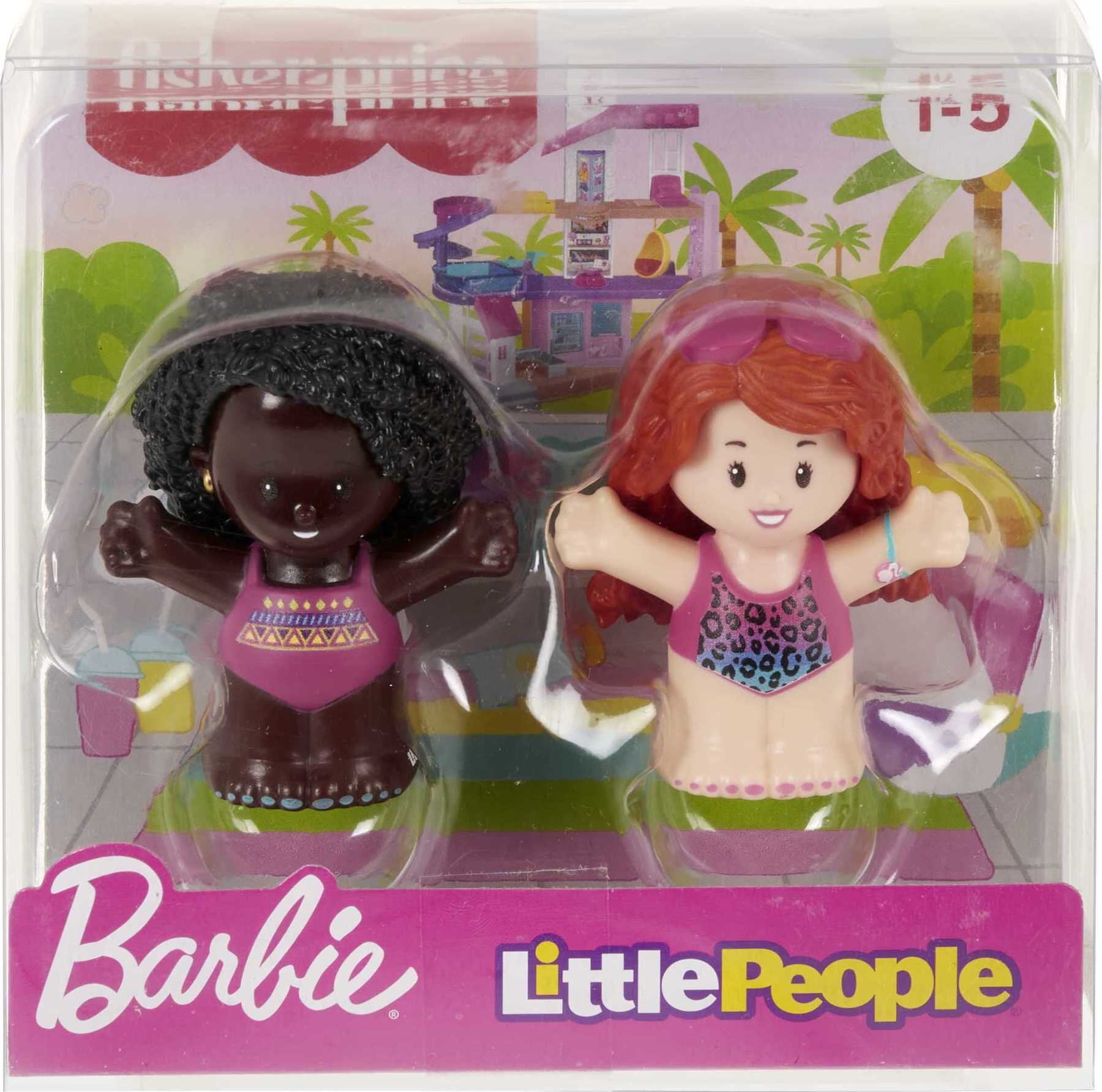 Barbie Swimming Figure Set by Fisher-Price Little People, 2-Pack of ...