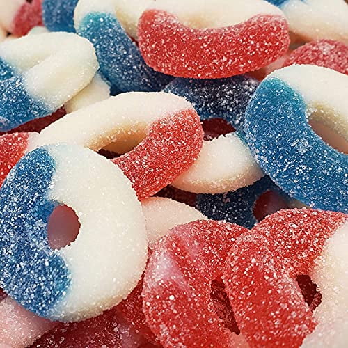Candy Retailer Gummi Red White Blue Freedom Gummy Rings 2 Lbs ...