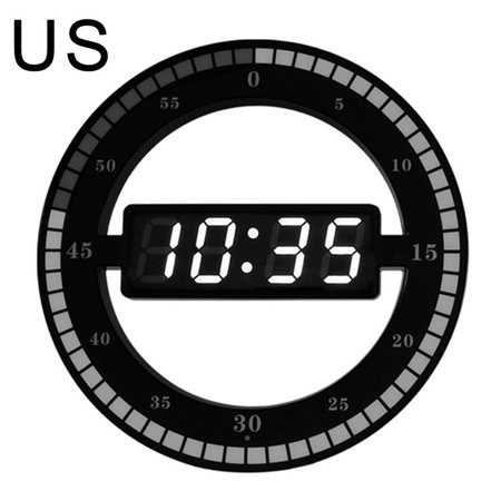 12 Inches Luminous Wall Clock Digital Electronic Clocks Led Simple ...