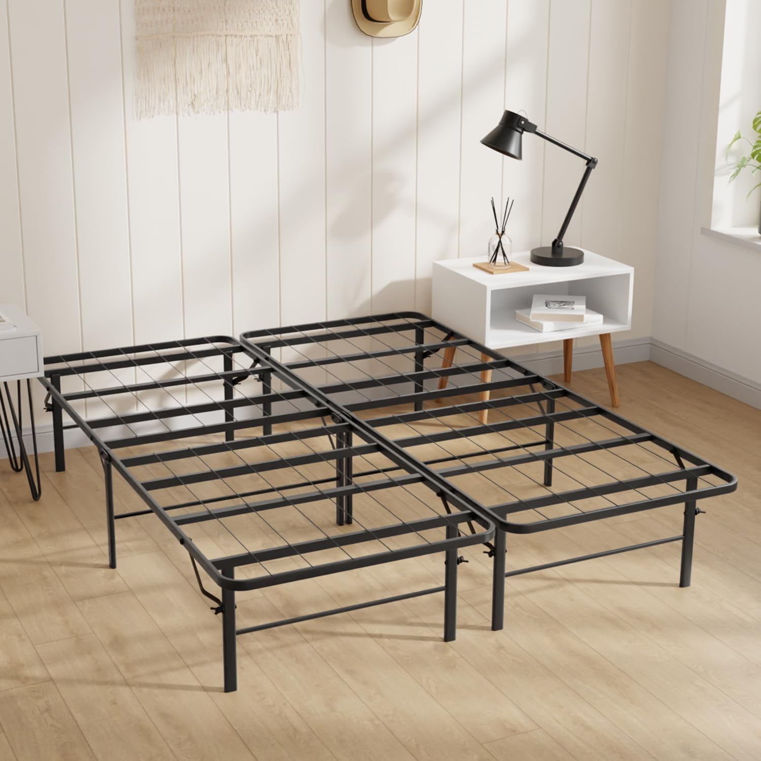 Click here for Paylesshere Queen Size Metal Platform Bed Frame  H... prices