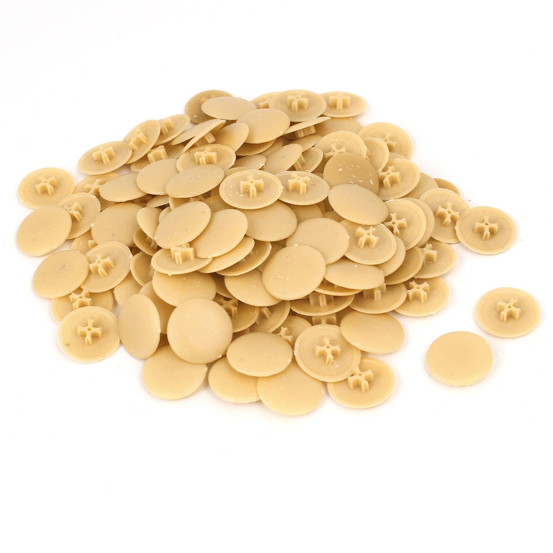 6mm 17mm Head Dia Screw Plastic Cap Cover Champagne Color 100PCS ...