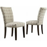 Ayana Print Parson Chair, Set of 2, Grey Chevron - Walmart.com