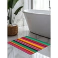 Abstract Soft Diatomaceous Earth Mat, Colorful Mexican Stripe Green Red ...